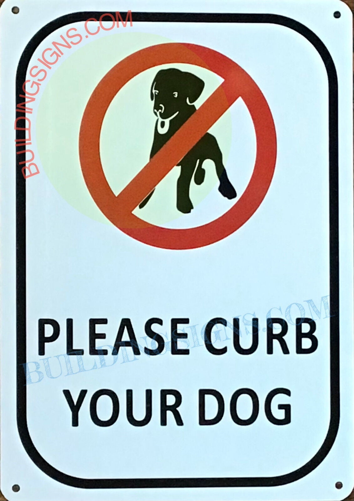 PLEASE CURB YOUR DOG SIGN (7X10,WHITE,ALUMINUM) -ref15822 - Walmart.com