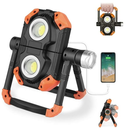 Magnetic Base Lumen Work Light, Rotating Warm Rechargeable Work Light ...