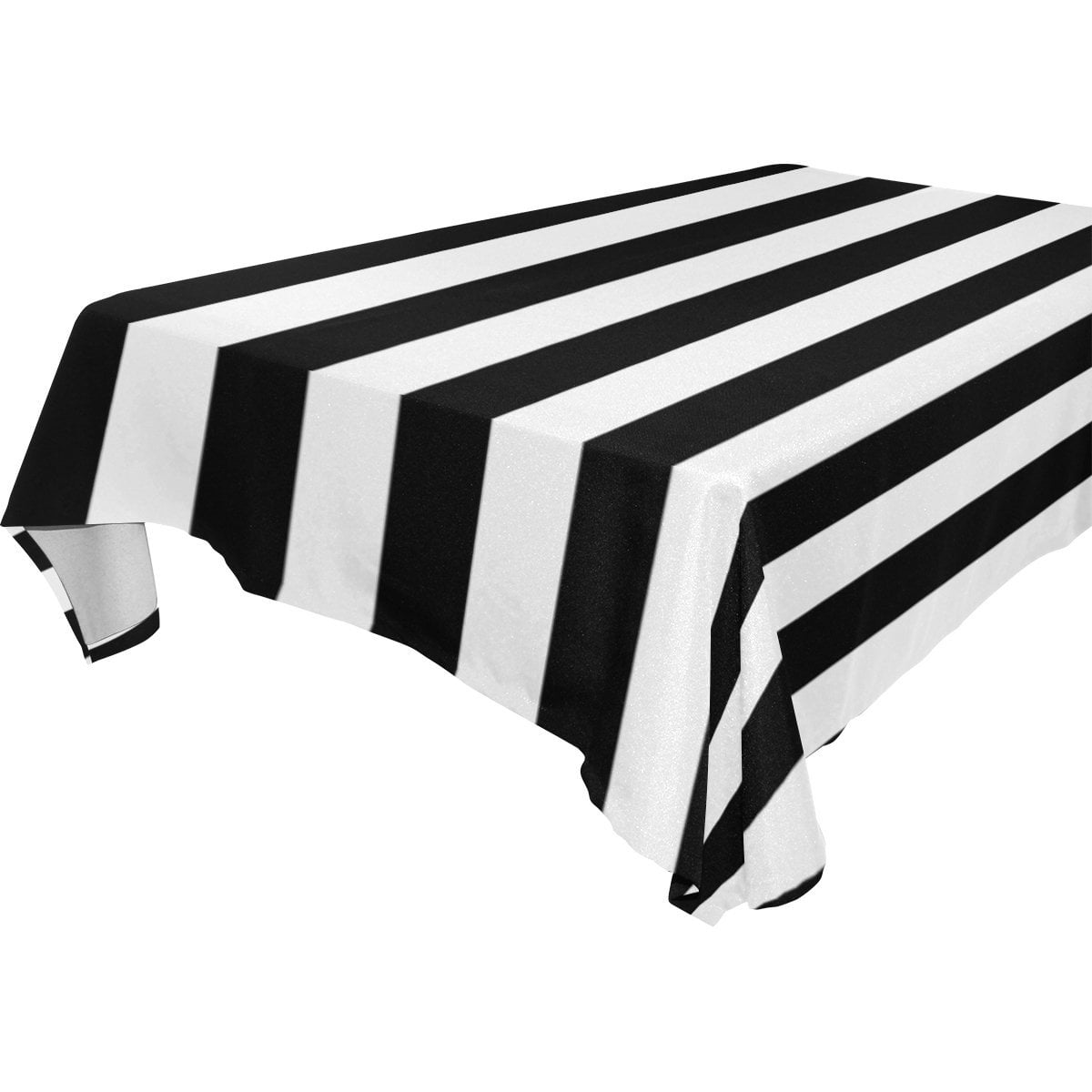 POPCreation Stripe Tablecloths Black White Table Top Decoration 60x104 ...