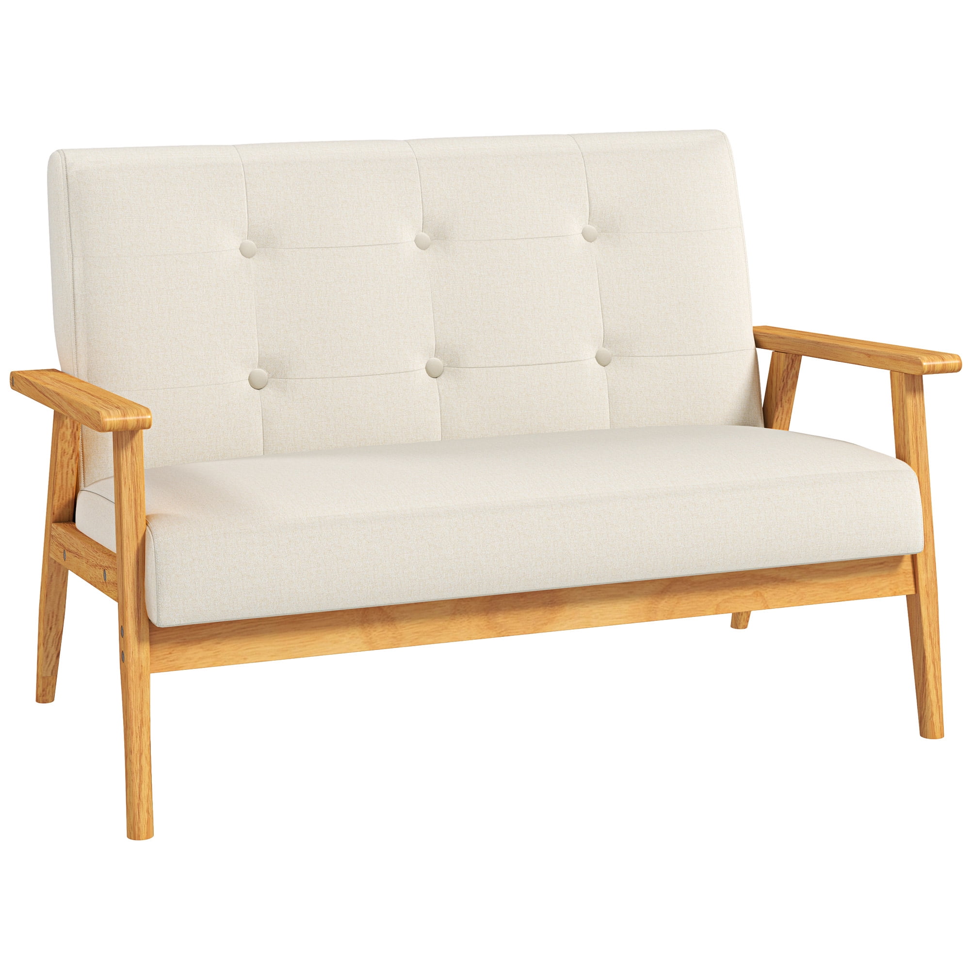 Click here for Homcom 45 Loveseat Modern 2 Seater Couch With Rubb... prices