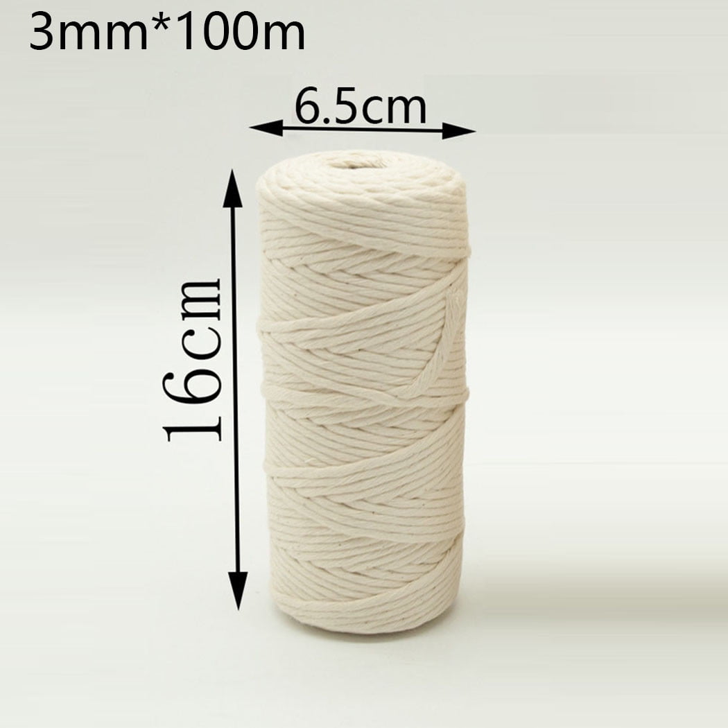 Kids' Crafts Knitting, Knotting & Crochet 4mm Single Twist Raw Natural ...