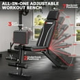 Foldable Workout Bench, Adjustable Weight Bench for Home Gym, Multi ...