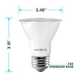 Luxrite PAR20 LED Bulbs, 7W=50W, 500 Lumens, Dimmable, Bright White ...