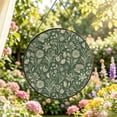 Chilfamy Round Stained Glass Window Suncatcher, Floral Rustic Old Style ...