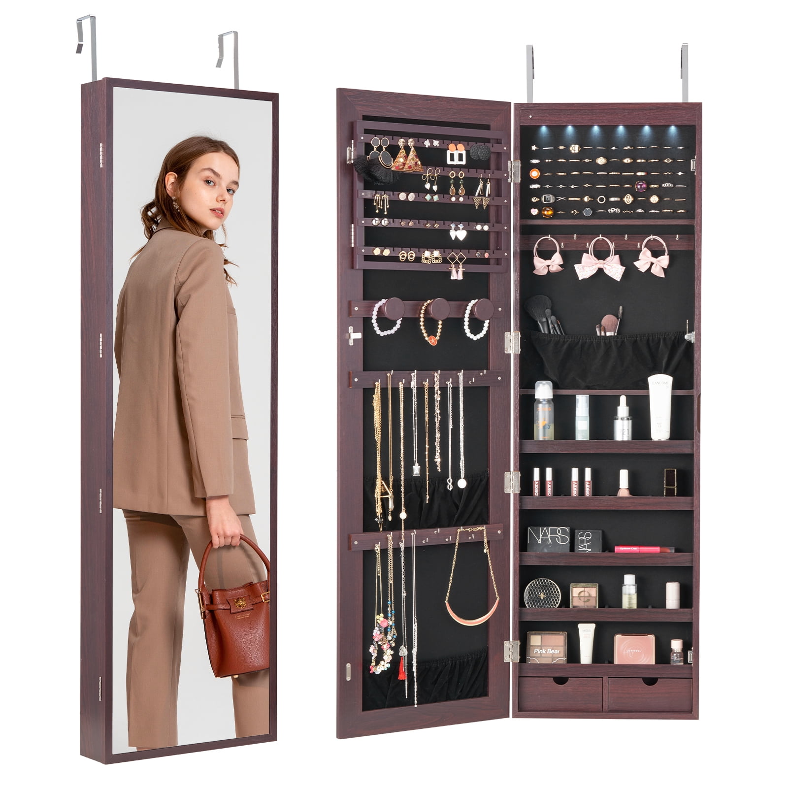 Click here for Vevor Mirror Jewelry Cabinet 47.05in Lockable Wall... prices