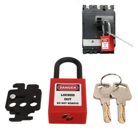 Lockout Tagout Kit, MCB Lockout Tagout Steel Circuit Breaker Lock 38mm ...