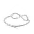 CHOOSE YOUR COLOR Infinity Love Knot Promise Ring .925 Sterling Silver ...