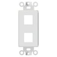 Big-A - 10 Pack 2 Port Decora Wall Plate 1-Gang Keystone Decora Insert ...