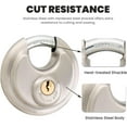 Keyed Alike Locks, Stainless Steel Disc Padlock with Key, Weatherproof ...