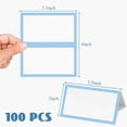 100Pcs Dusty Blue Place Cards 3.5 x 2 Inch White Blank Tented Cards ...
