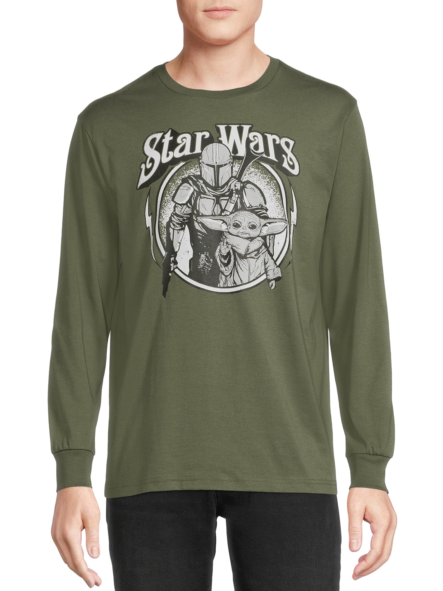 Star Wars Men's Mando Graphic Tee with Long Sleeves, Sizes S-3X ...