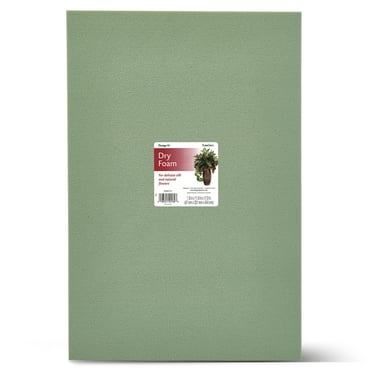 Floracraft Desert Foam Brick Pkg 3x4x8 3pc Green - Walmart.com