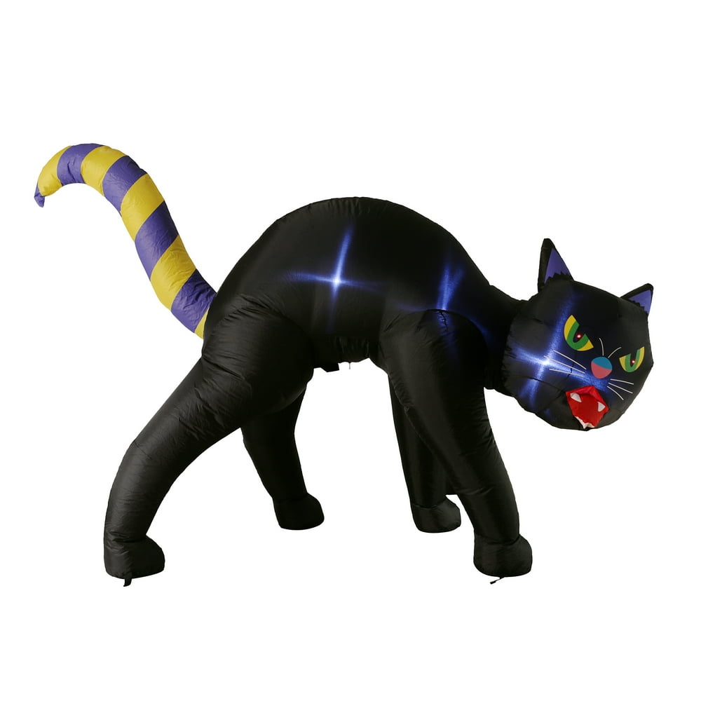 FAS 6FT Party Decoration Black cat inflatable doll Inflatable LED ...
