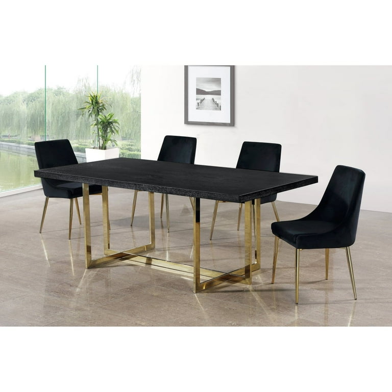 Meridian Furniture Karina Grey Velvet Dining Chair Set of 2