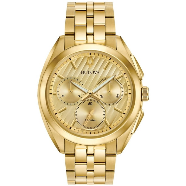 Bulova - Bulova Men's Curv Chronograph - Champagne Dial - Gold-Tone ...
