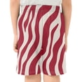 BZSMCE Adjustable Drawstring Casual Shorts With Red Zebra Pattern ...