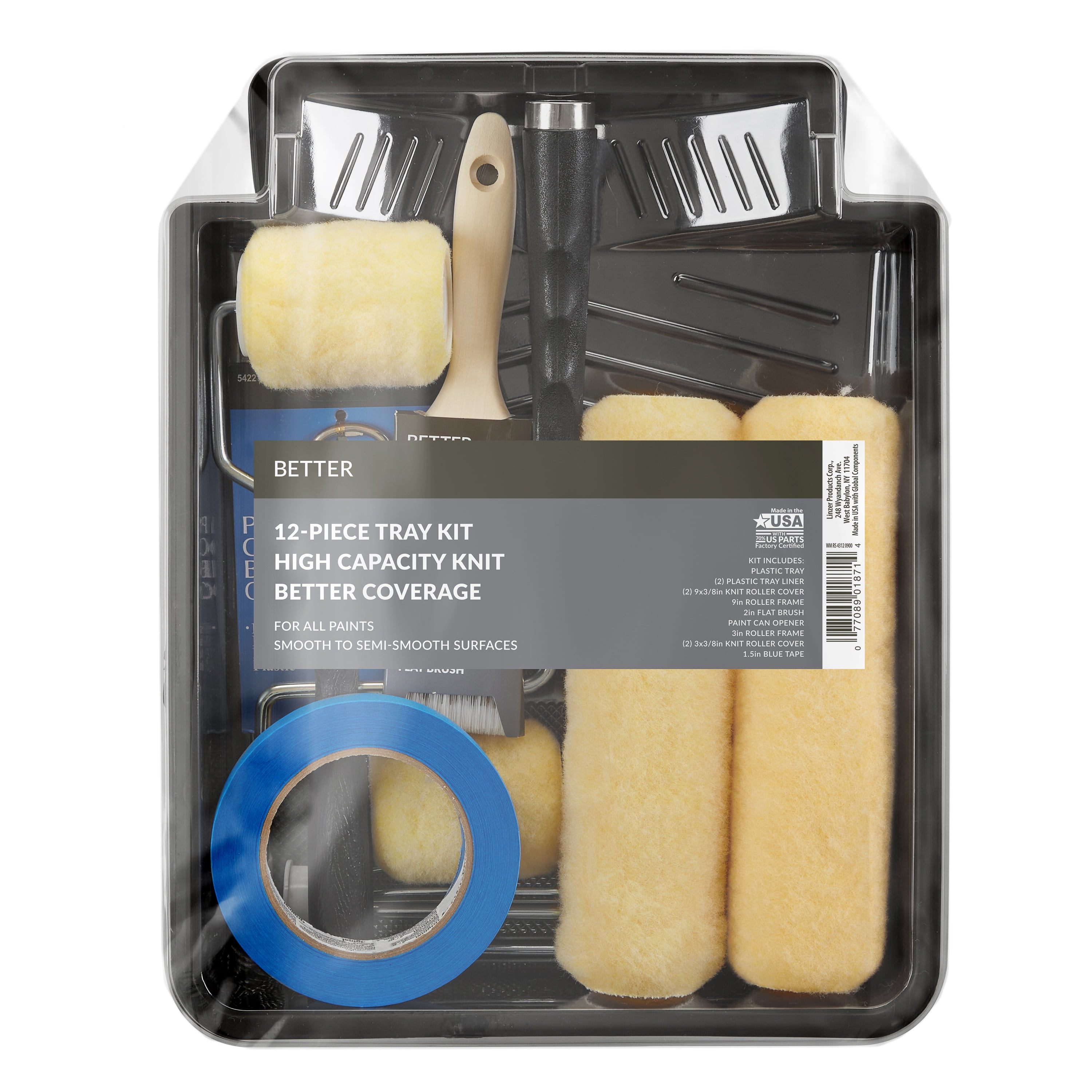 BETTER 12-Piece High Density Knit Paint Tray Kit - Walmart.com