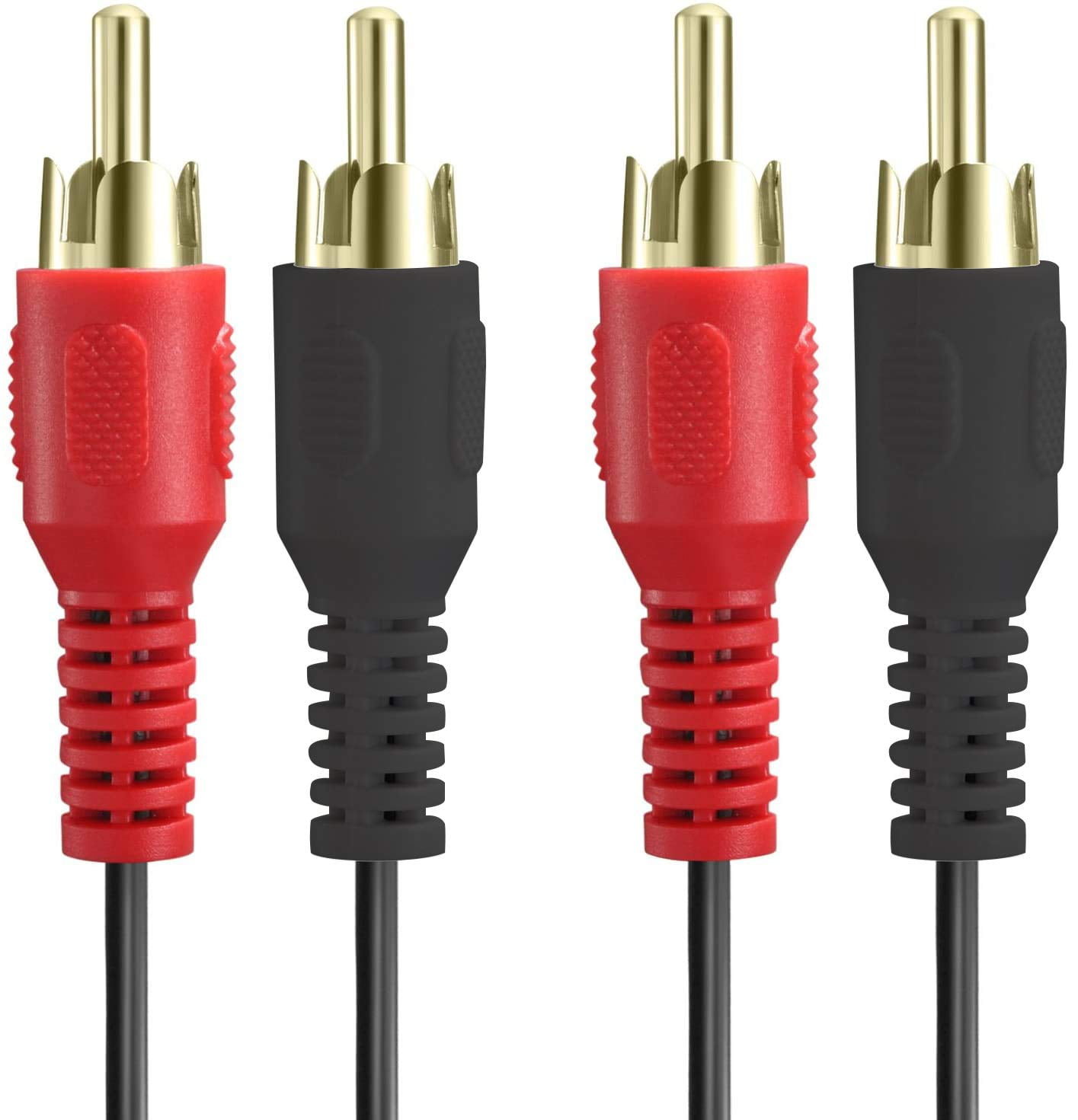 MIYAKO USA 2-RCA Male to 2-RCA Male Stereo Audio cable, Dual 2 RCA ...