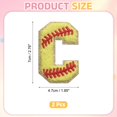 Uxcell 2 Pcs Letter-C Iron-on Patches, Chenille Letters Patches Cute ...