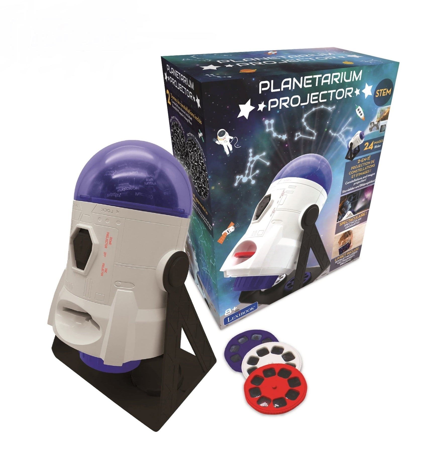 Lexibook 2-in-1 Constellations and Images Planetarium Projector, 24 ...