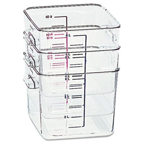 Rubbermaid Commercial Products 6308CLE Space Saver Square Containers ...