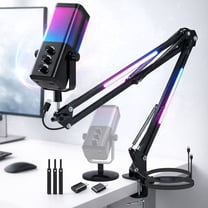 FIFINE AM8 Gaming Microphone Kit with Boom Arm Stand, USB XLR Dynamic ...