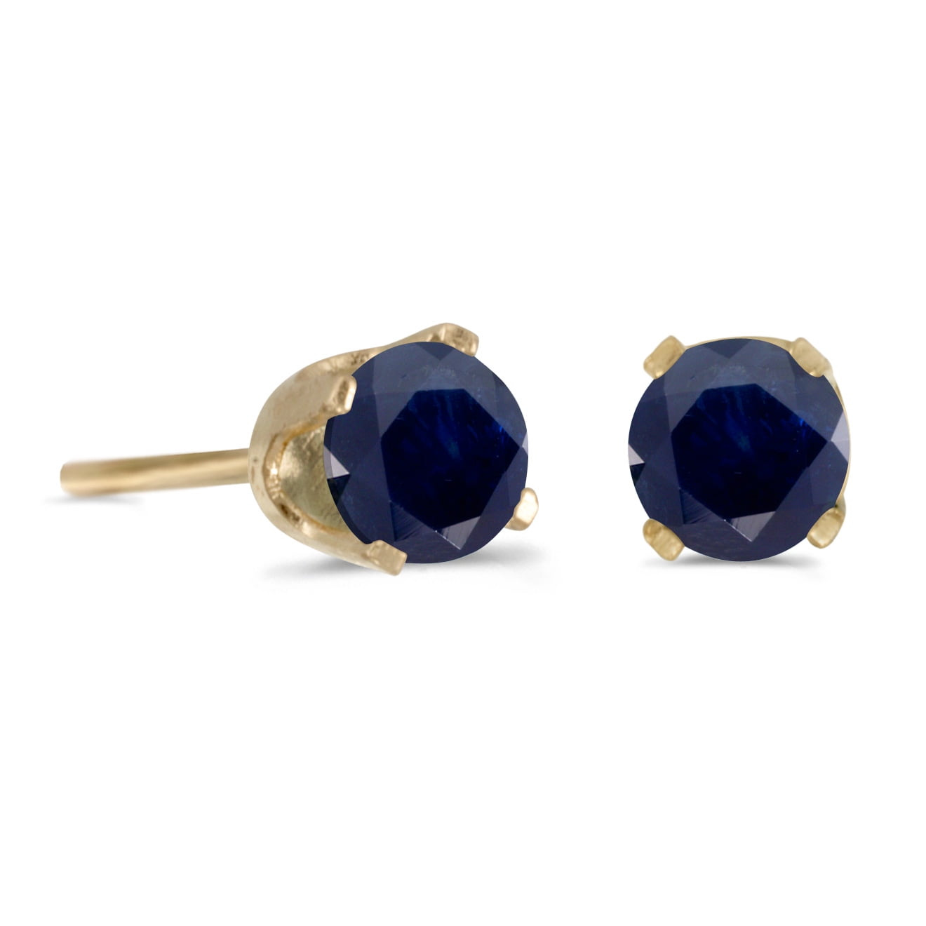 14k Yellow Gold 4 mm Round Sapphire Stud Earrings - Walmart.com 14k Yellow Gold 4 mm Round Sapphire Stud Earrings - Walmart.com