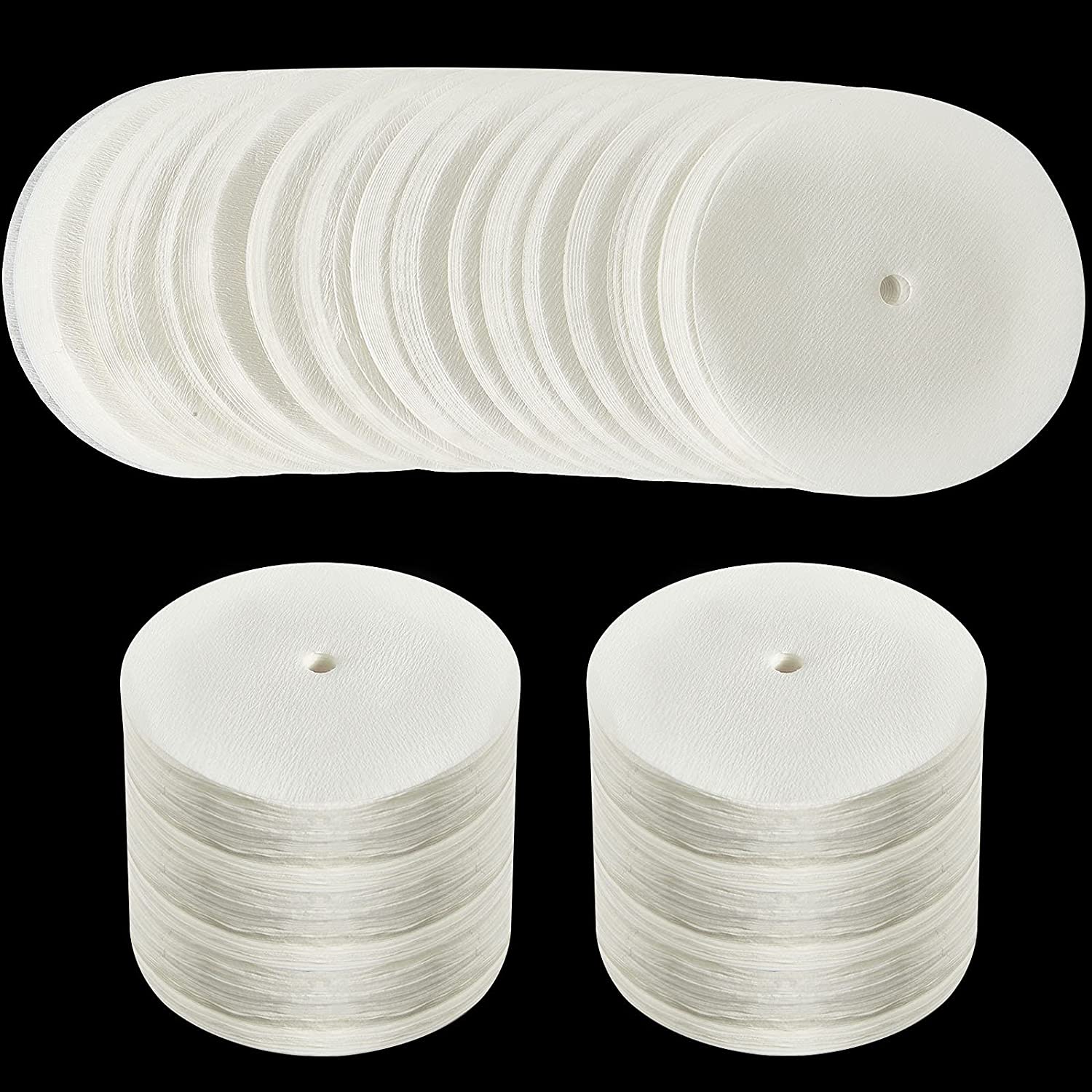 160 Pieces Disc Coffee Filters Round White Coffee Maker Filters ...