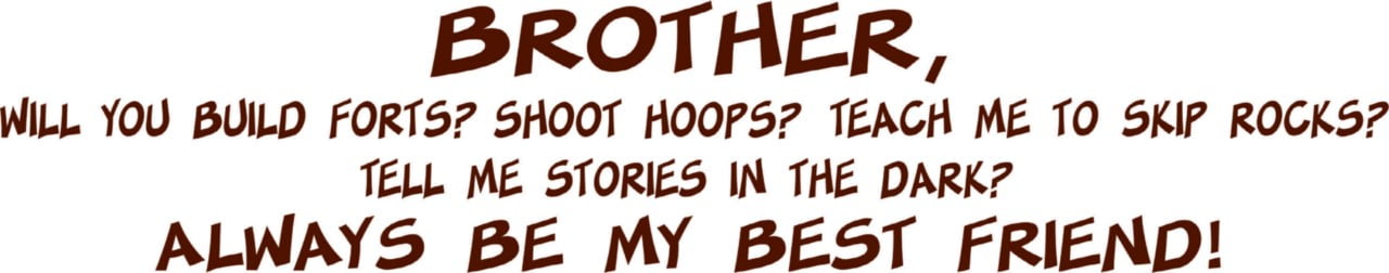 Wall Decal Brother Always Be My Best Friend Home Family Siblings ...