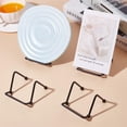 5Pcs 3.2 Inch Plate Holder Display Stands Small Plate Holder Metallic ...