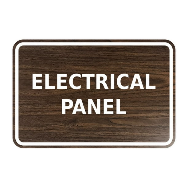 Classic Framed Electrical Panel Sign (Walnut) - Large - Walmart.com