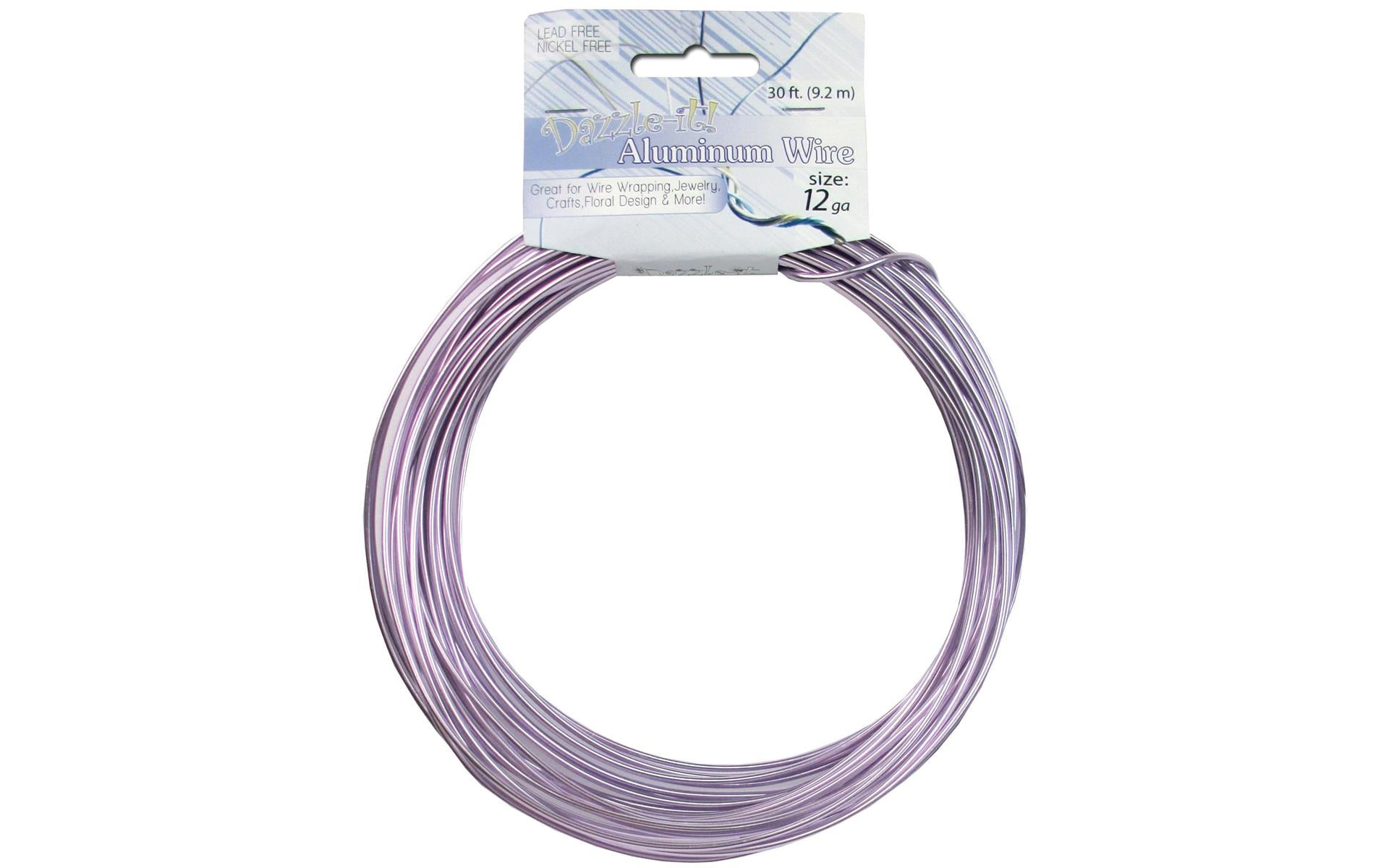 Dazzle It Aluminum Wire 12ga Rnd 30ft Lilac - Walmart.com