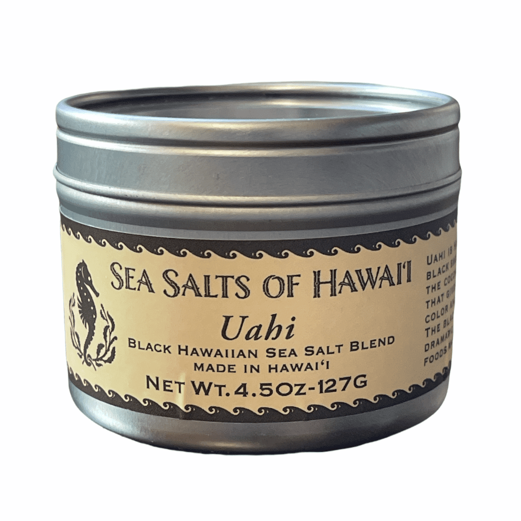 Sea Salts of Hawaii Uahi Black Sea Salt Blend - 4.5oz. Tin - Made in ...