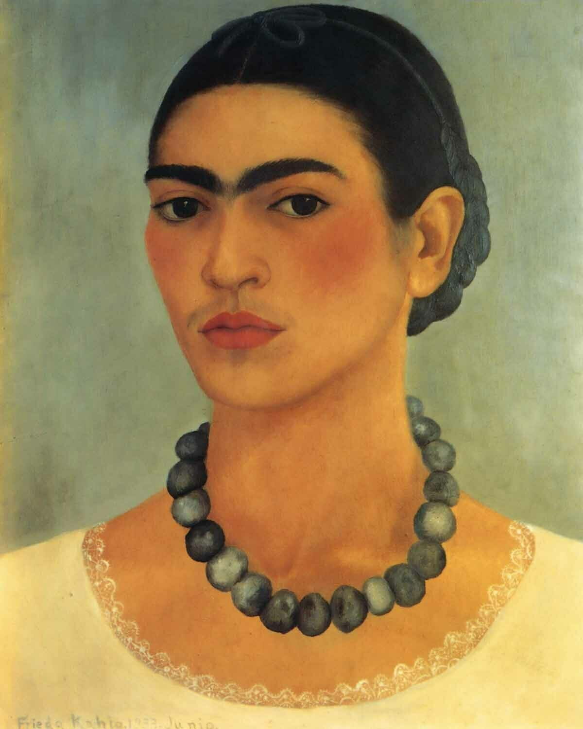 Frida Kahlo - Self Portrait 1933 - CANVAS OR PRINT WALL ART - Walmart.com