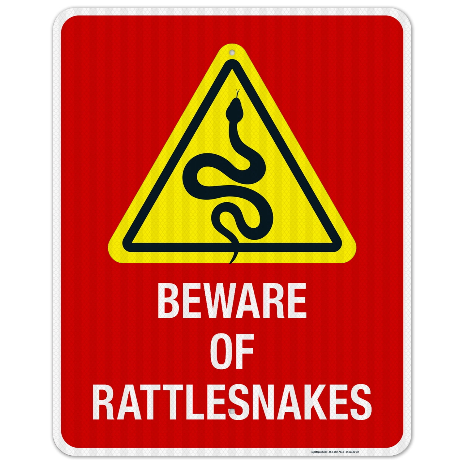 Beware Of Rattlesnakes Sign, - Walmart.com