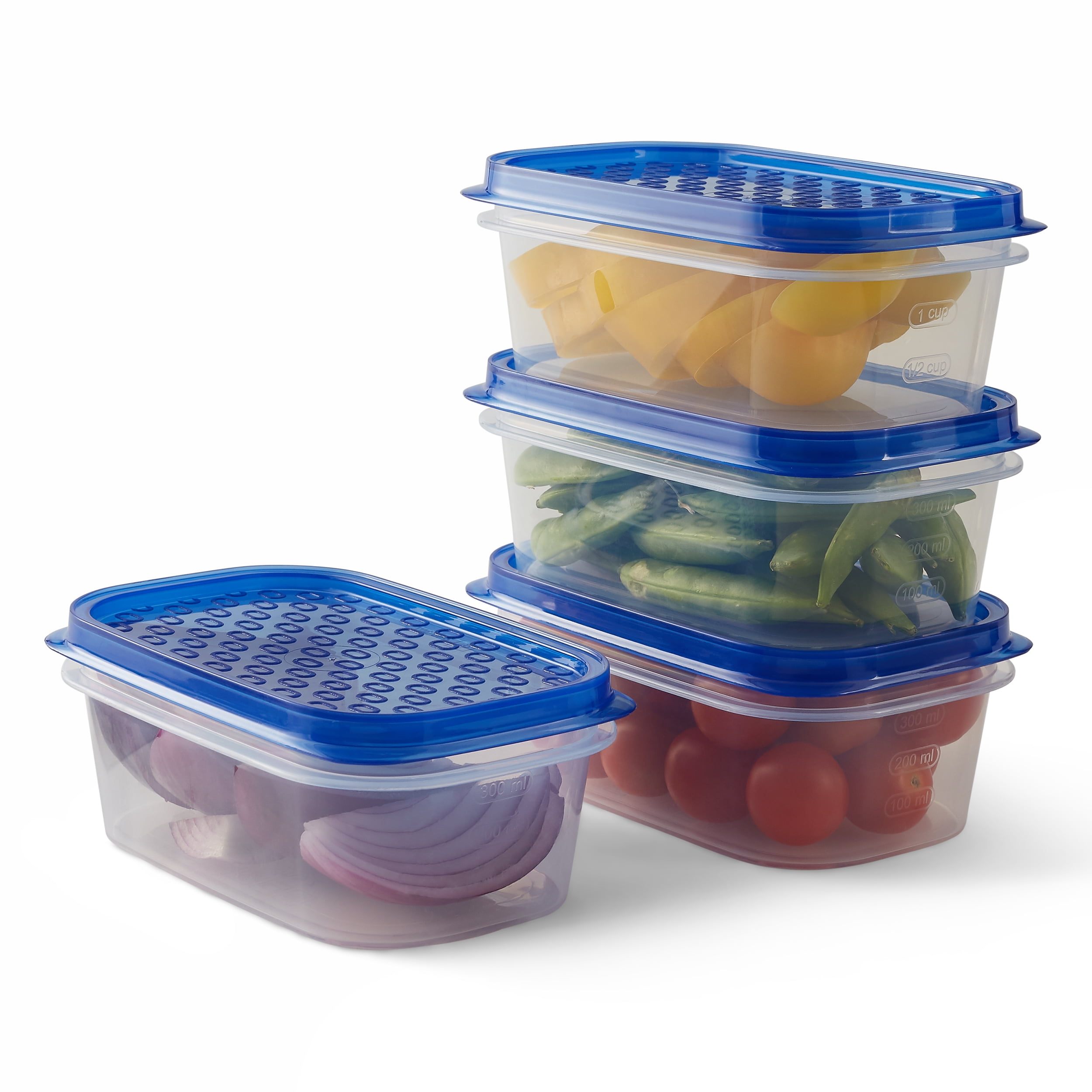 Mainstays 2 Cup Food Storage Container with Lid, Set of 4 - Walmart.com