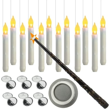JVMU 20PCS Magic Floating Candles with Wand, Warm Light, Battery ...