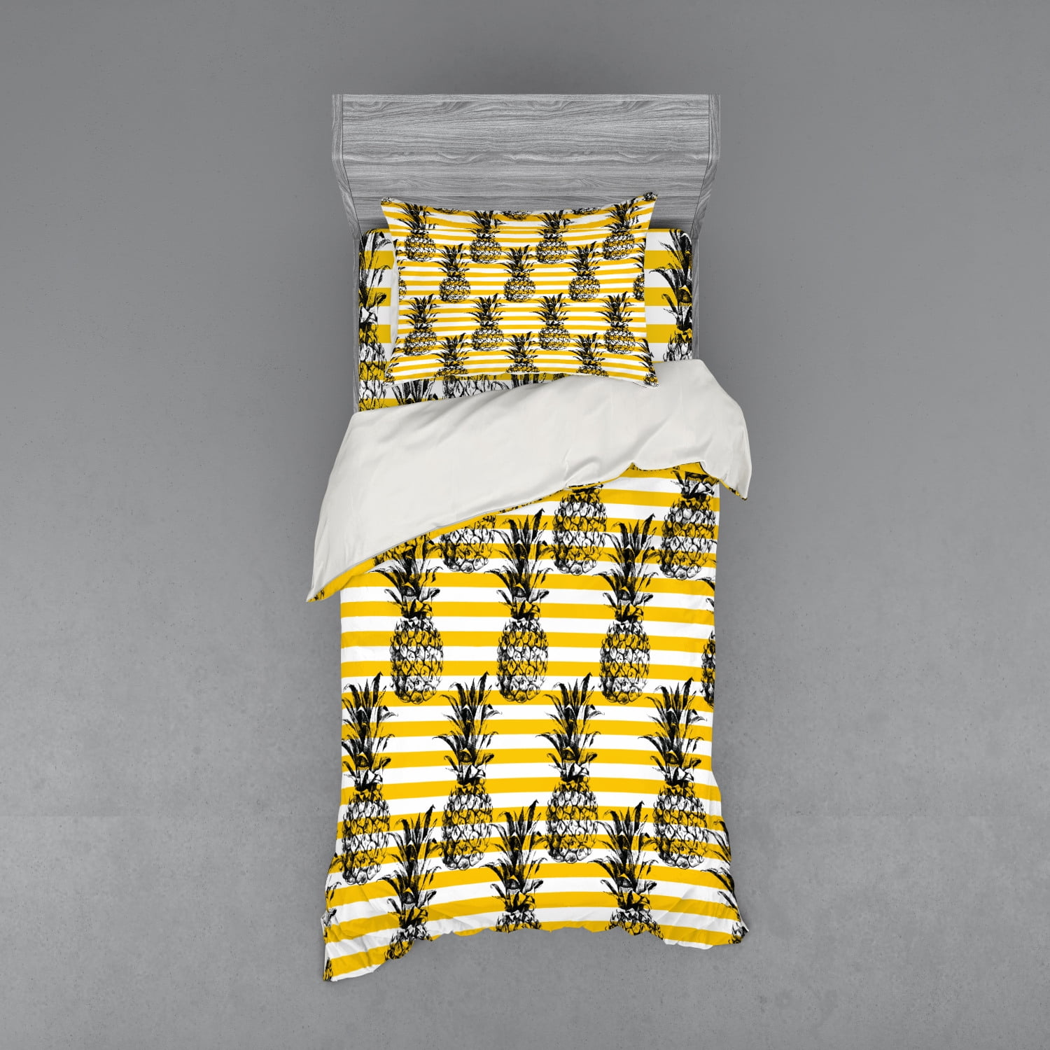 Ambesonne Grunge Bedding Set 3 Pcs, Retro Striped Vintage, Twin XL ...