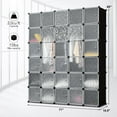Costway 30 Cube DIY Buildable Enclosed Tall Portable Closet Storage ...