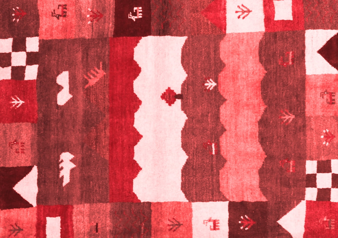 Ahgly Company Indoor Rectangle Abstract Red Contemporary Area Rugs, 5 ...