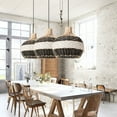 Arturesthome 1 Lights Wicker Pendant Light for Kitchen Island Ceiling ...