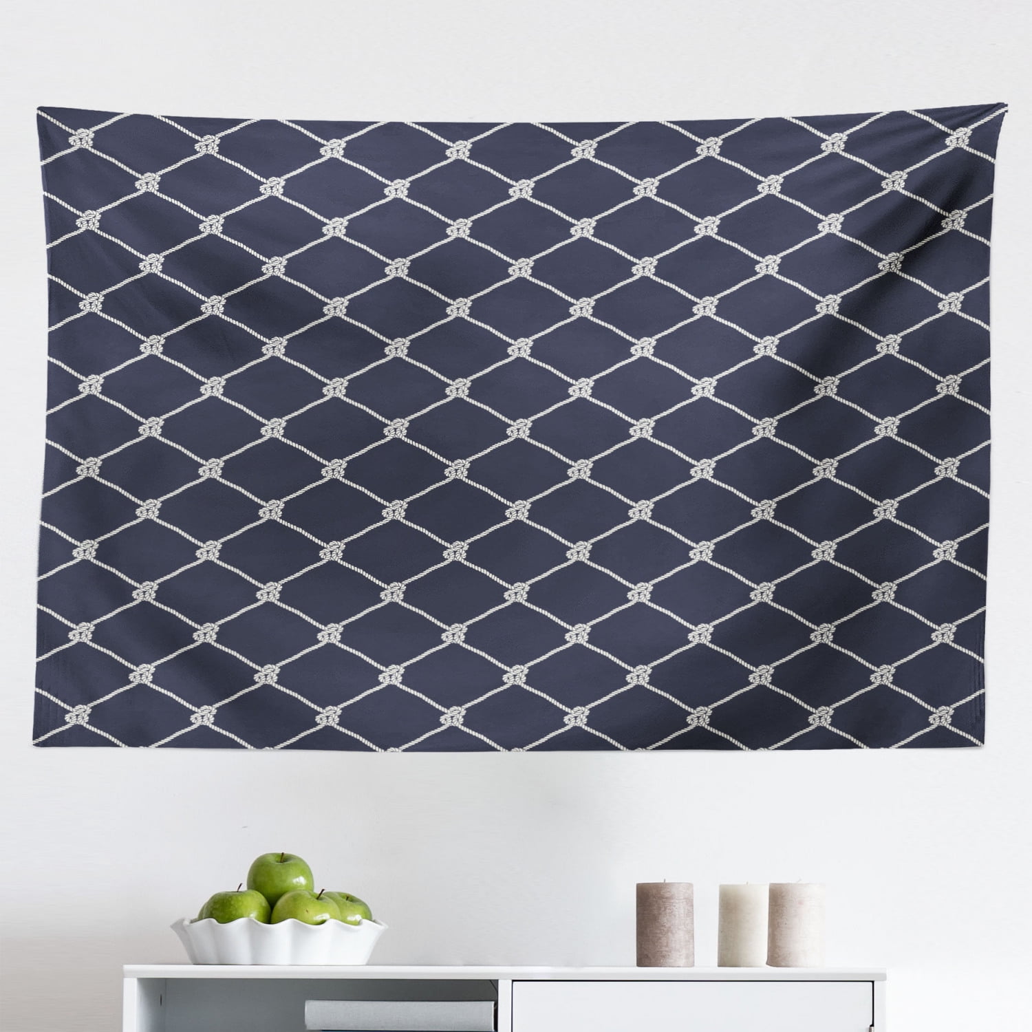 Navy Blue Tapestry, American Flag Inspired Patriotic Design with The ...