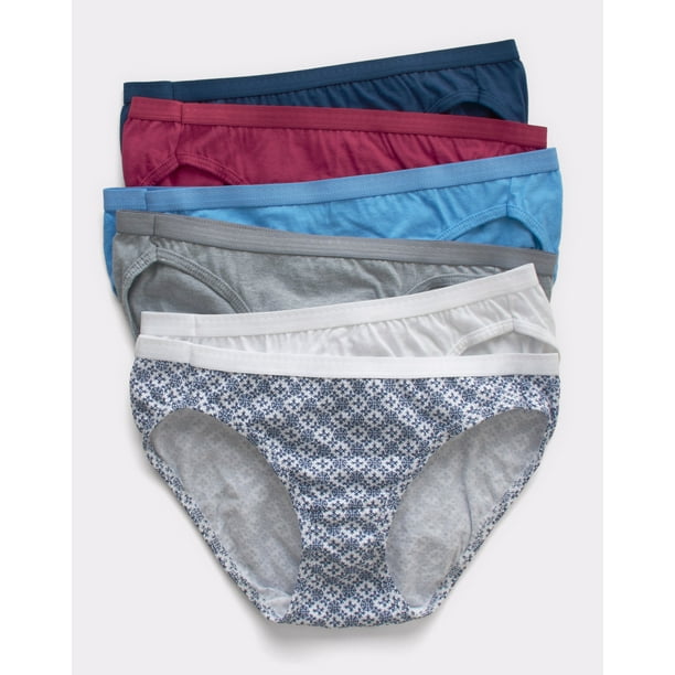 Hanes Ultimate Womens Breathable Cotton Bikini Underwear 6 Pack Swiss