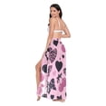 BZSMCE Leopard Print Heart Pattern Maxi Cover-Up Skirt, Lightweight ...