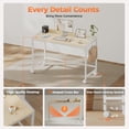 32 Inch Rolling Computer Desk In Oak Finish Modern Home Office Study ...
