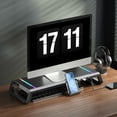 Monitor Stand with RGB Light and 4 USB Ports, Computer Riser with ...
