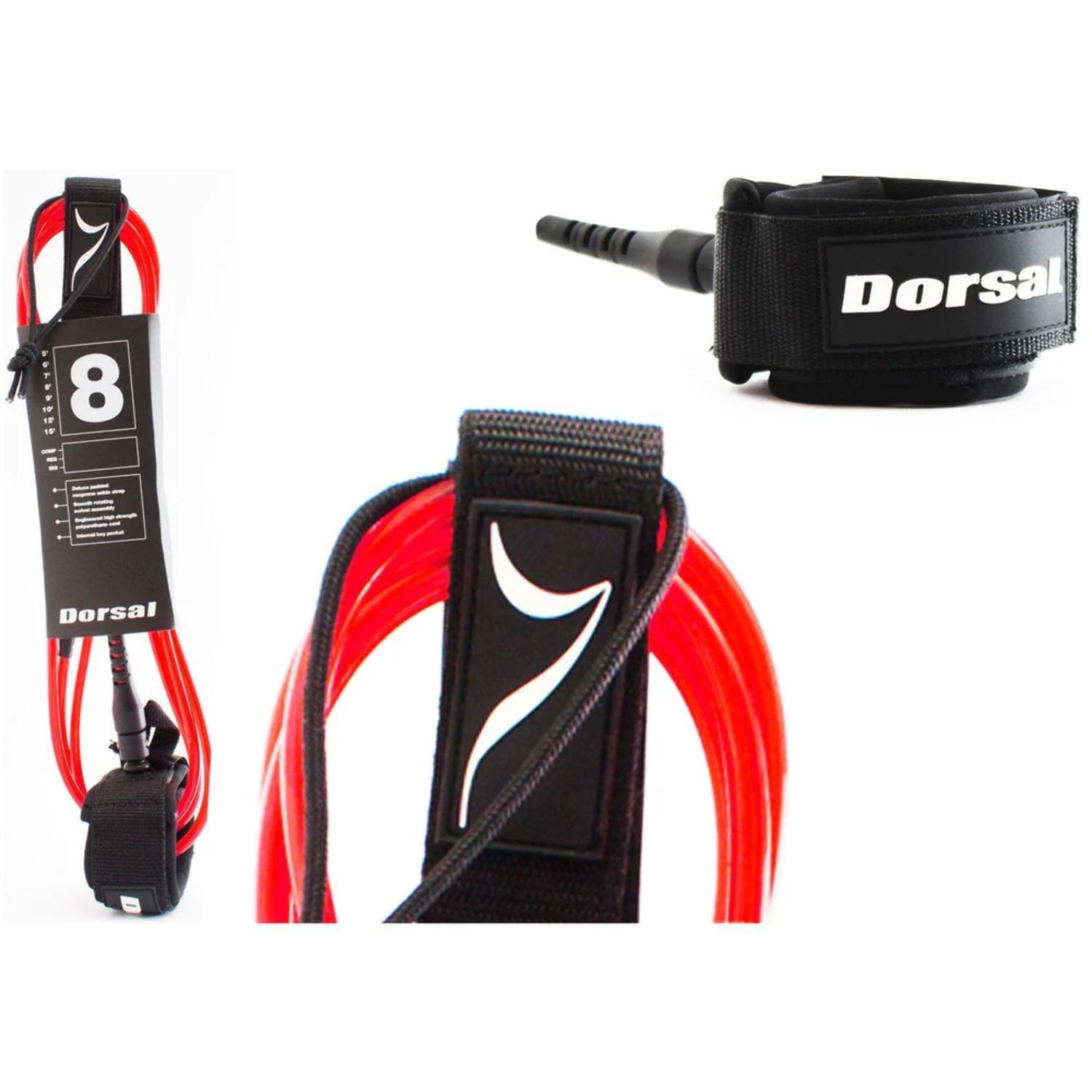 DORSAL Surf Leash for Surfboard Longboard SUP Leg Rope - Walmart.com