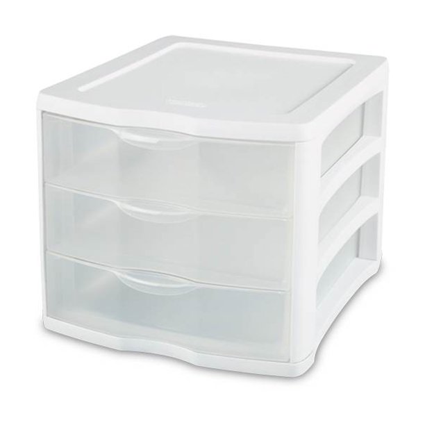 Sterilite ClearView Stacking 3 Drawer Storage Organizer System, (24 ...