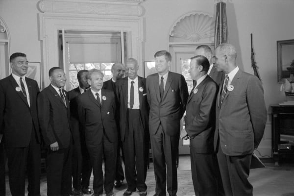 Print: Civil Rights Leaders Meet With President John F. Kennedy In The ...