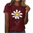 BUIGTTKLOP T-Shir for Women Short Sleeved Top Round Neck Tshirt Graphic ...